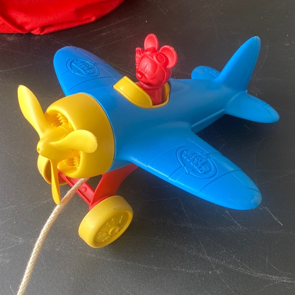 Toys | Blue And Yellow Toy Airplane With Pull String | Poshmark